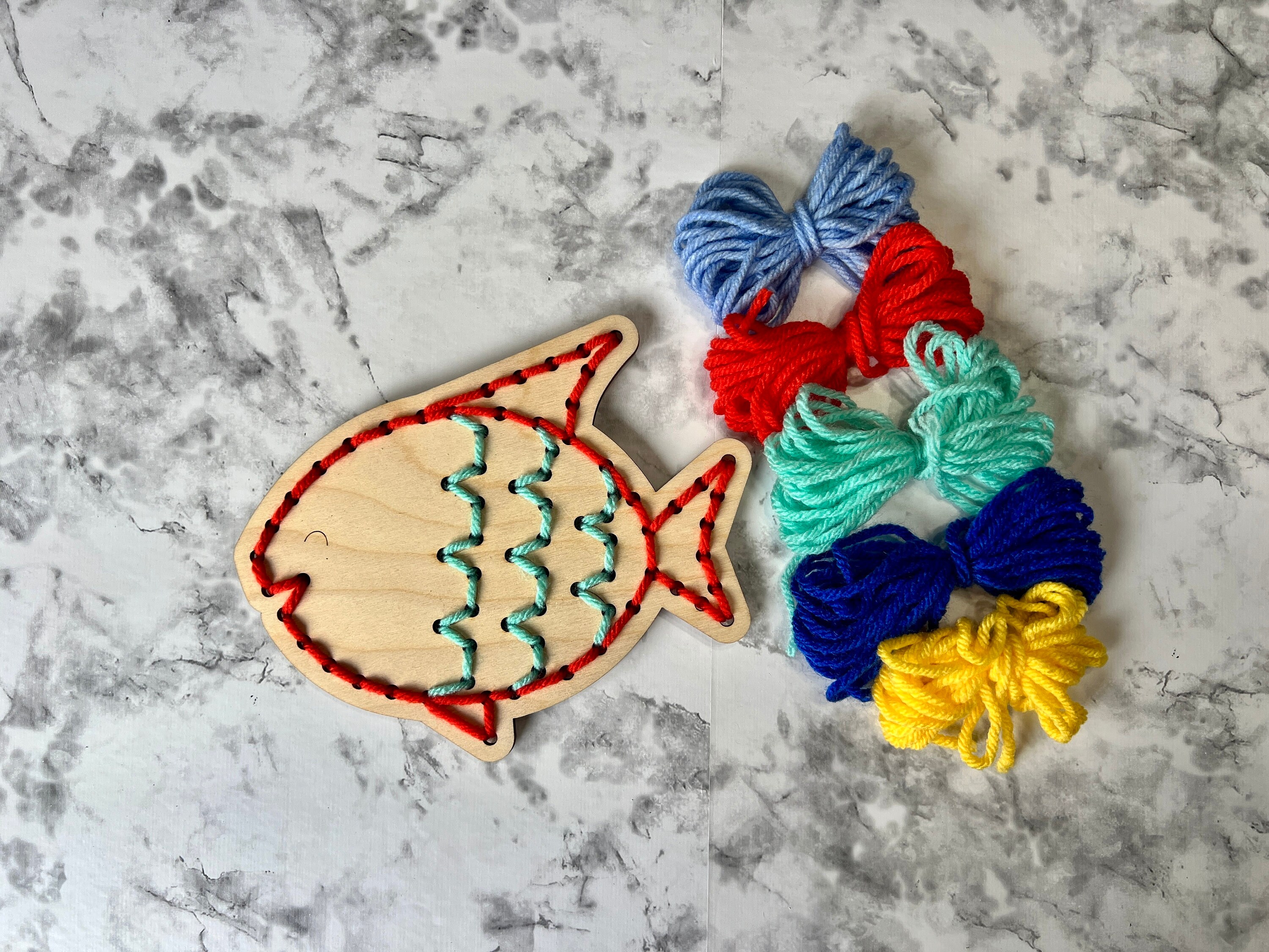 Sea Creatures Kids Yarn Sewing Kit - Etsy