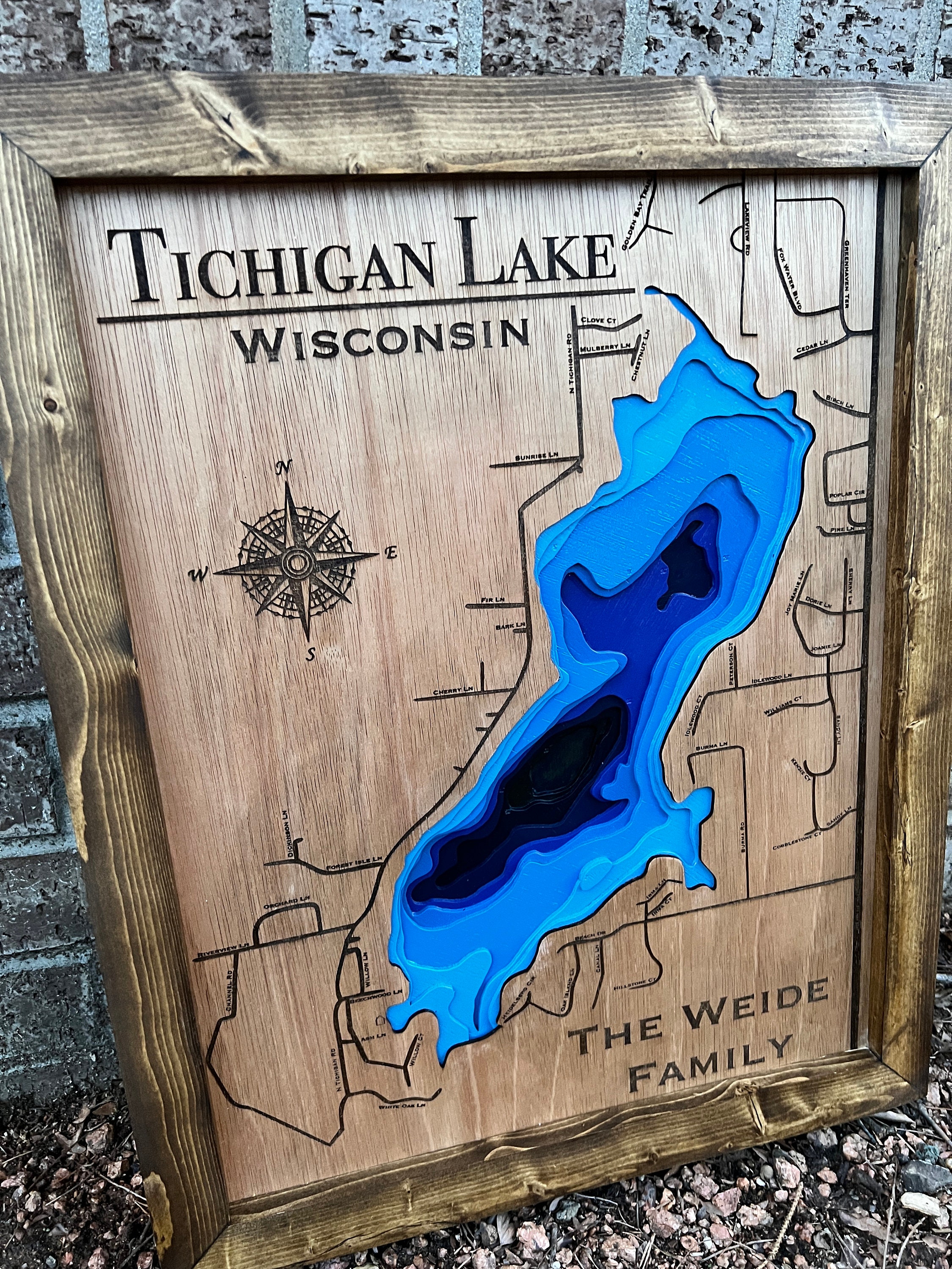Tichigan Lake Layered Depth Map - Etsy