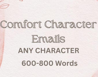 DIGITAL Letter From Your Comfort Character, Comfort Character Letter ...