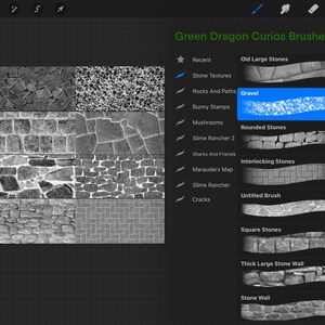 Procreate Stone Rock Brick Wall Pathway Texture Brush Set - Etsy