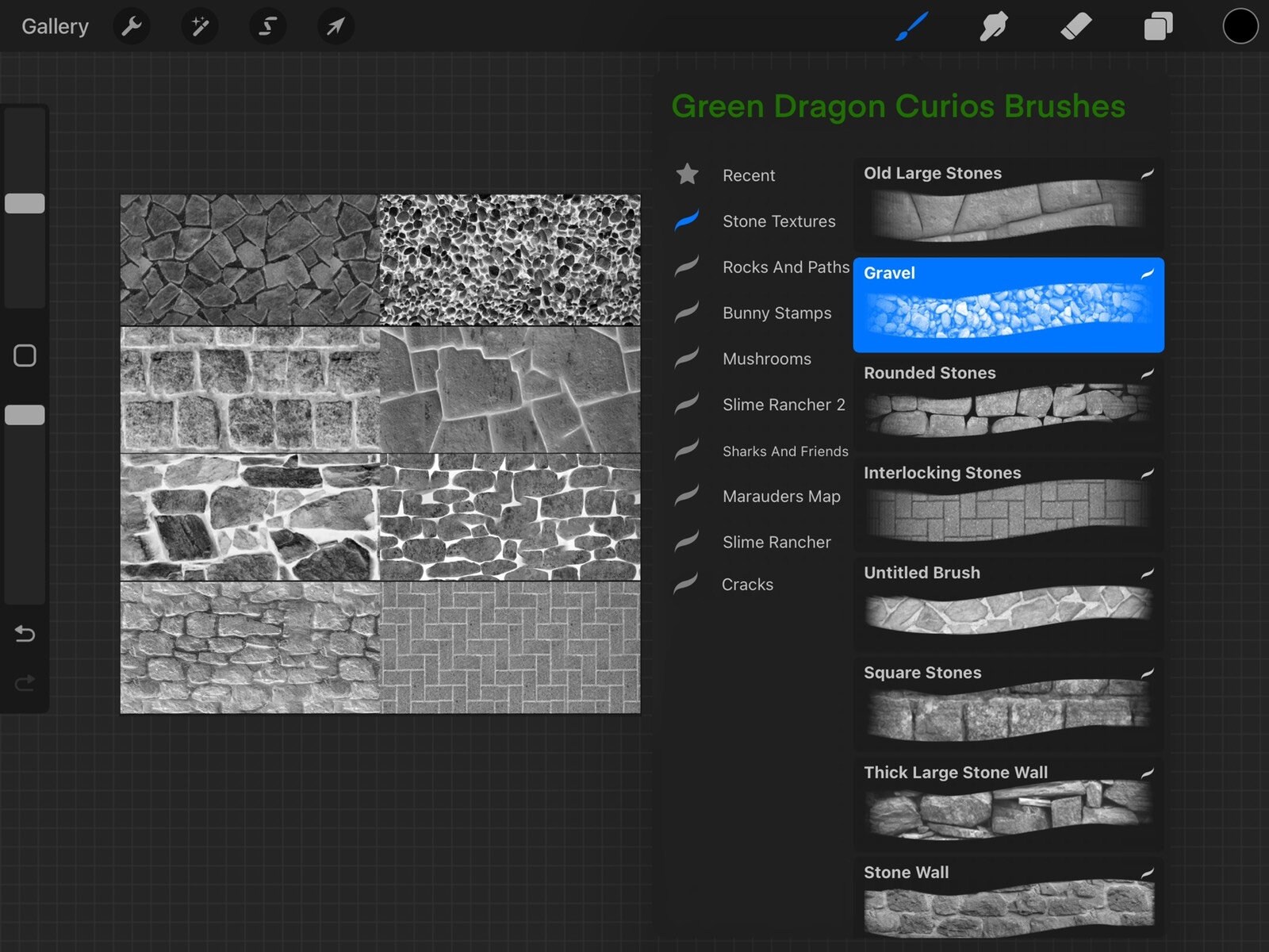 Procreate Stone Rock Brick Wall Pathway Texture Brush Set - Etsy