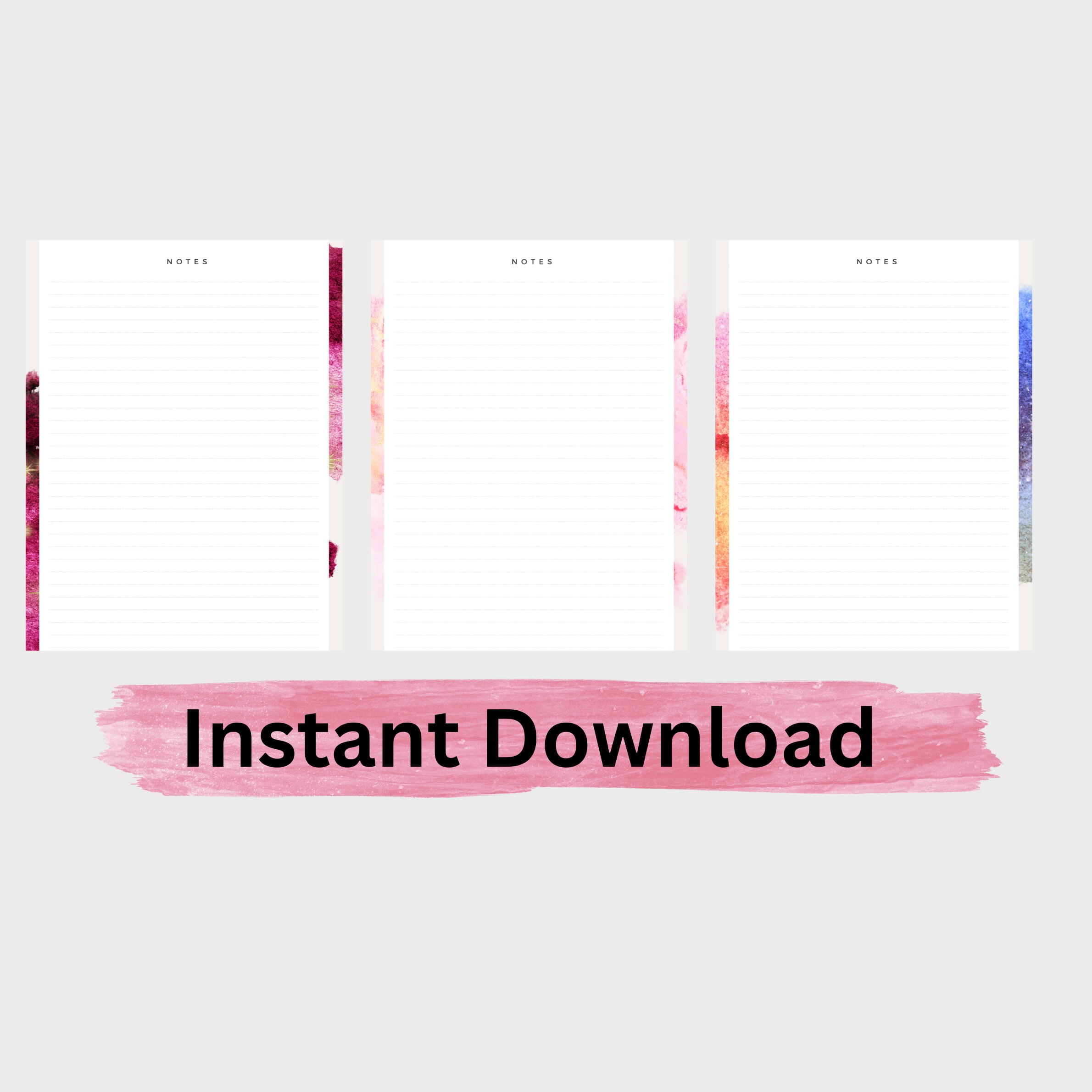 Note Page | Planner | Printable Notes | Planner Insert | Galaxy Notes ...