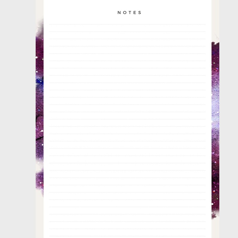 Note Page | Planner | Printable Notes | Planner Insert | Galaxy Notes ...