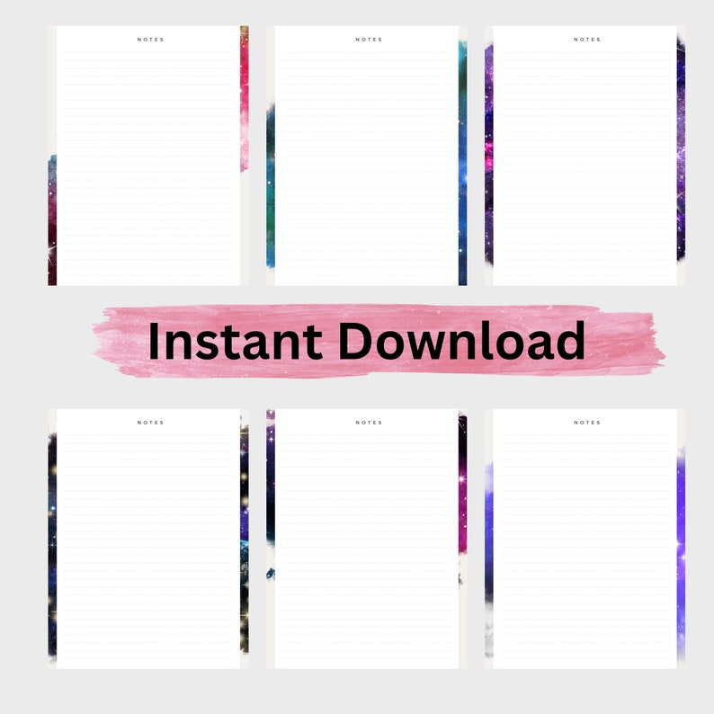 Note Page | Planner | Printable Notes | Planner Insert | Galaxy Notes ...