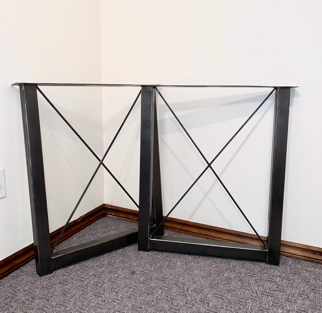 Farmhouse “X” Metal Table Legs (set of 2) - Etsy