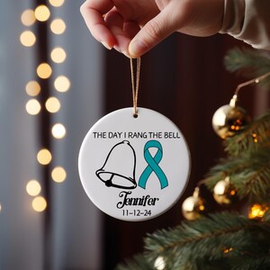 Personalized Cancer Survivor Ornament: Ring Bell, Cancer Ribbon ...