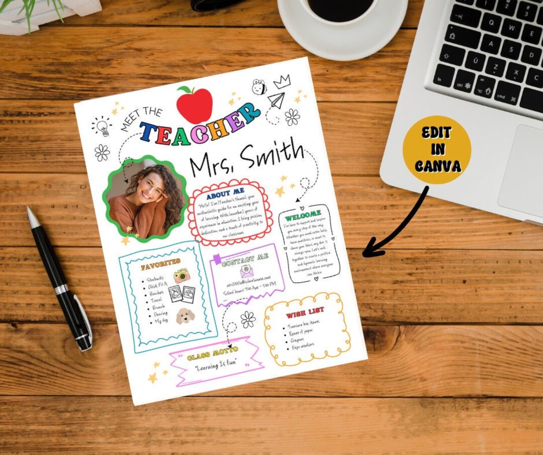 Meet the Teacher Template: Customizable Classroom Newsletter (PDF) - Etsy