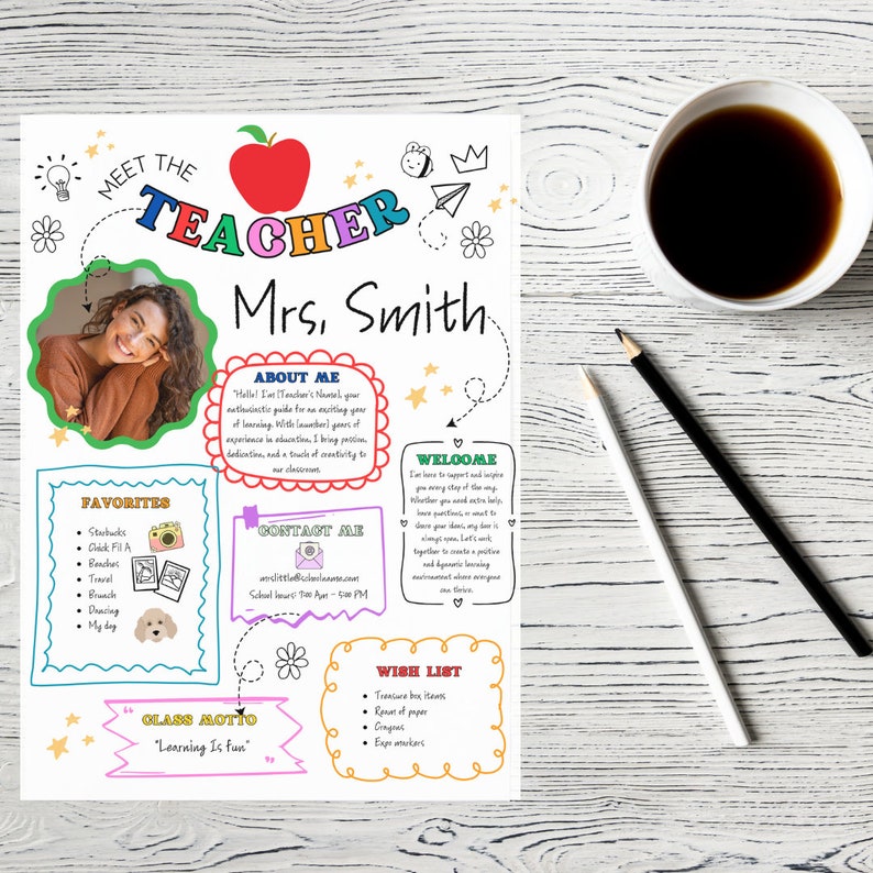 Meet the Teacher Template: Customizable Classroom Newsletter (PDF ...