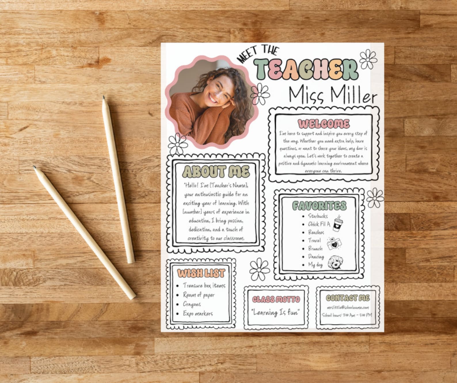 Meet the Teacher Template | Back to School Newsletter (PDF) - Etsy
