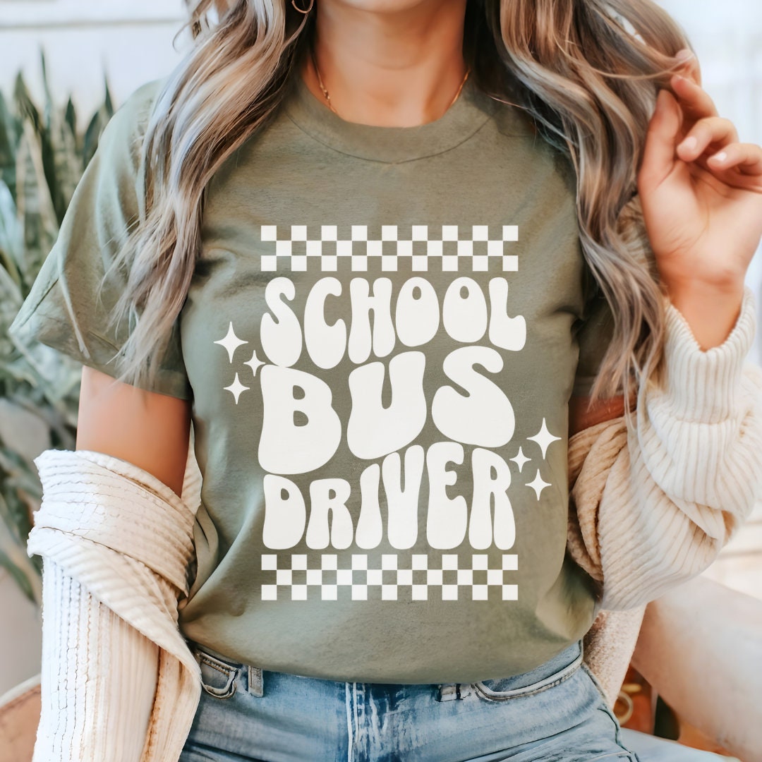 Retro School Bus Driver T-shirt: School Transportation Squad Tee - Etsy