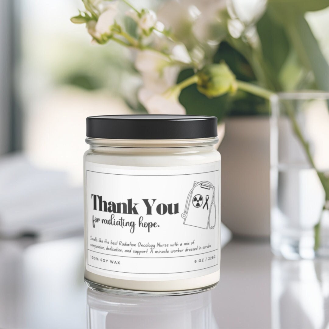 Radiation Oncology Nurse Gift: Thank You Soy Candle - Etsy