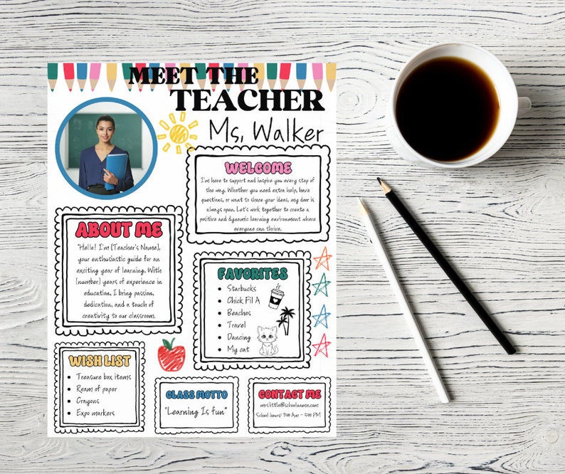Meet the Teacher Template: Back to School Flyer (canva Editable ...
