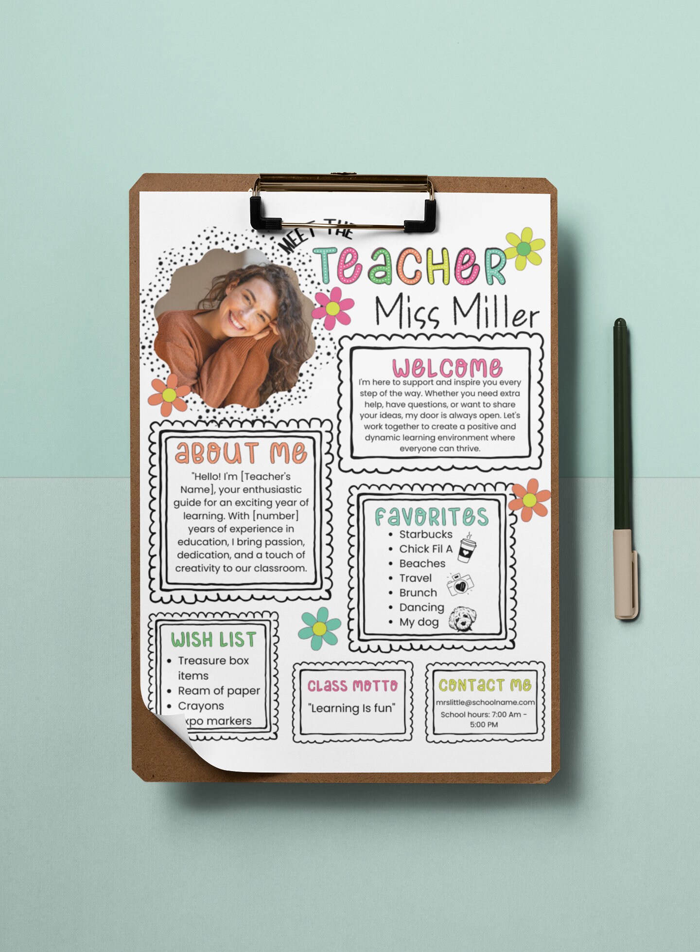 Meet the Teacher Template: Customizable Back to School Newsletter (PDF ...