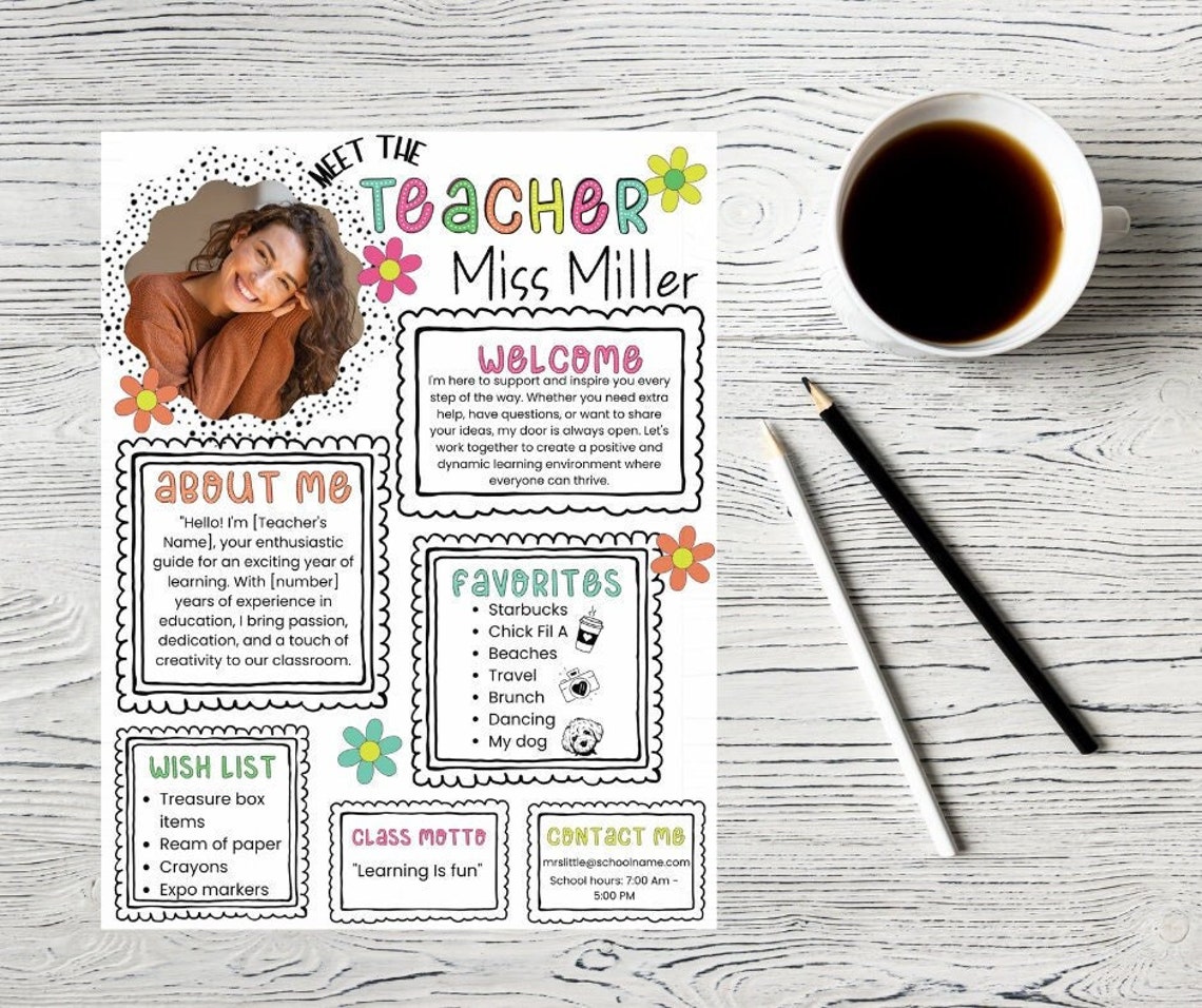 Meet the Teacher Template: Customizable Back to School Newsletter (PDF ...
