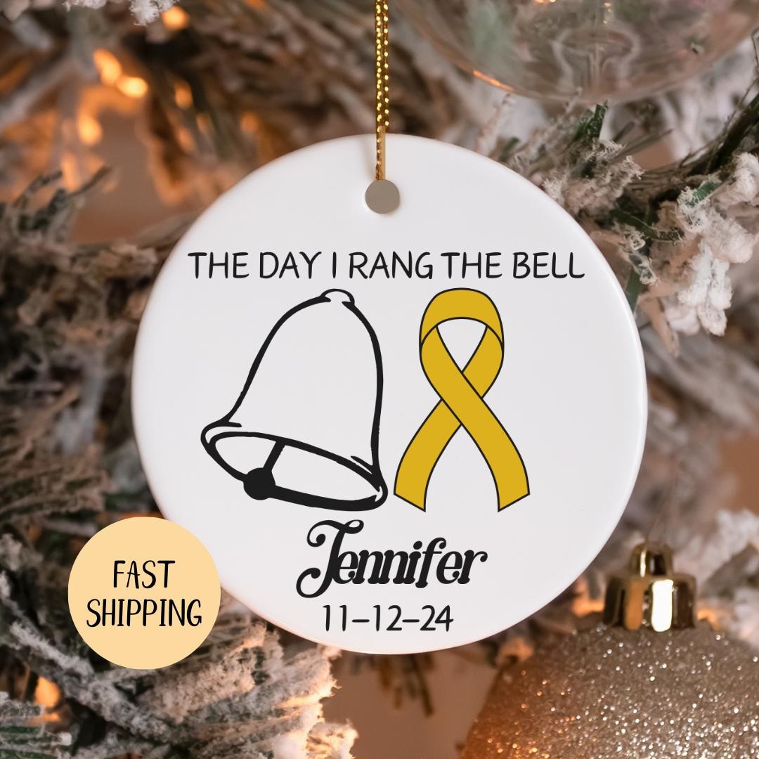 Personalized Cancer Survivor Ornament: Ring Bell, Cancer Ribbon ...