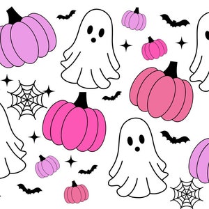Cute Ghost Svg Pink Ghost SVG Ghost Cricut File Halloween Pumpkin ...