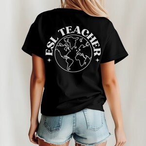 Custom ESL Teacher Shirt Bilingual Teacher Tshirt Personalized Esl ...