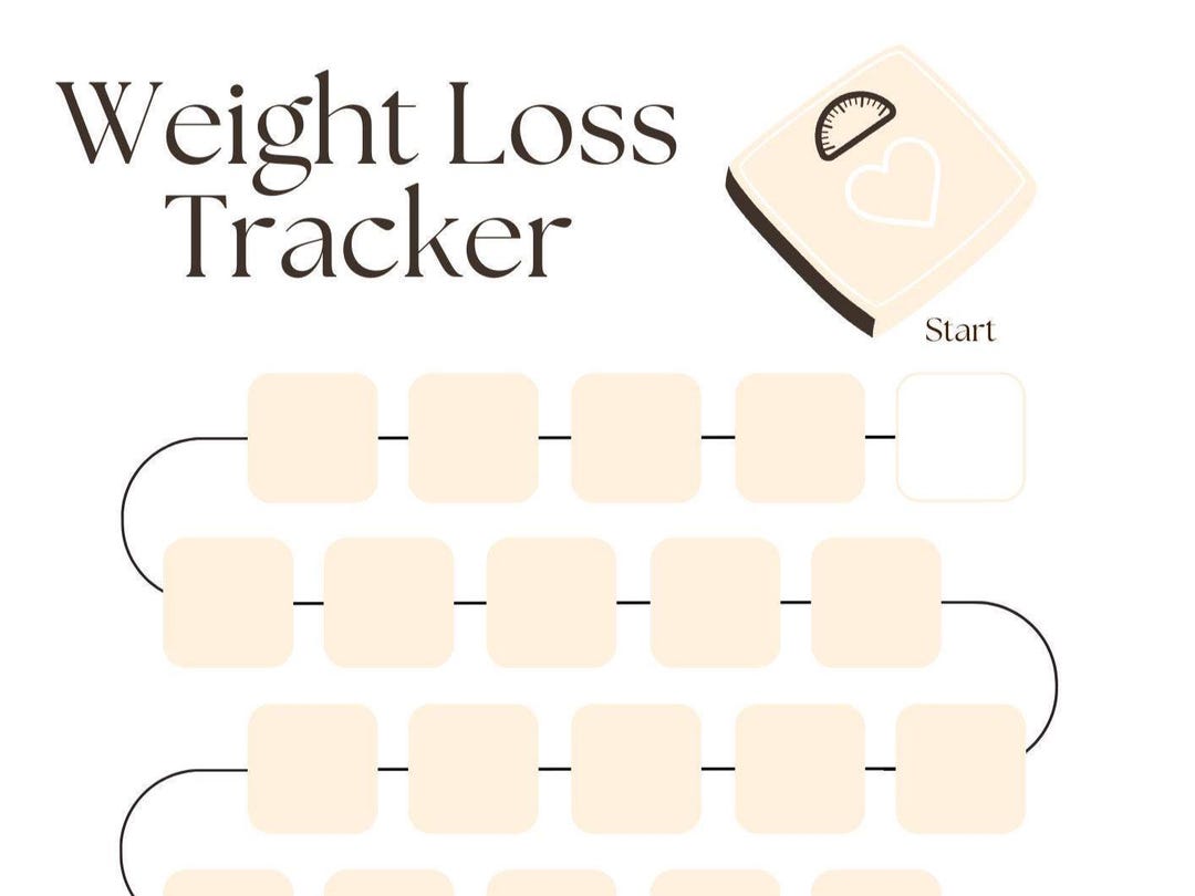 Weight Loss Tracker – Printable | Multiple Colors | Fitness Planner ...