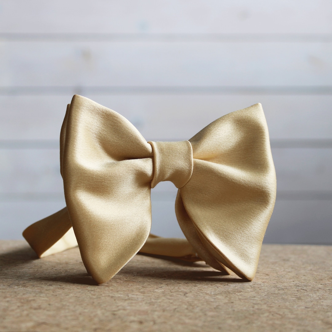 Champagne Gold Man's Oversized Bowtie Wedding Bowtie - Etsy