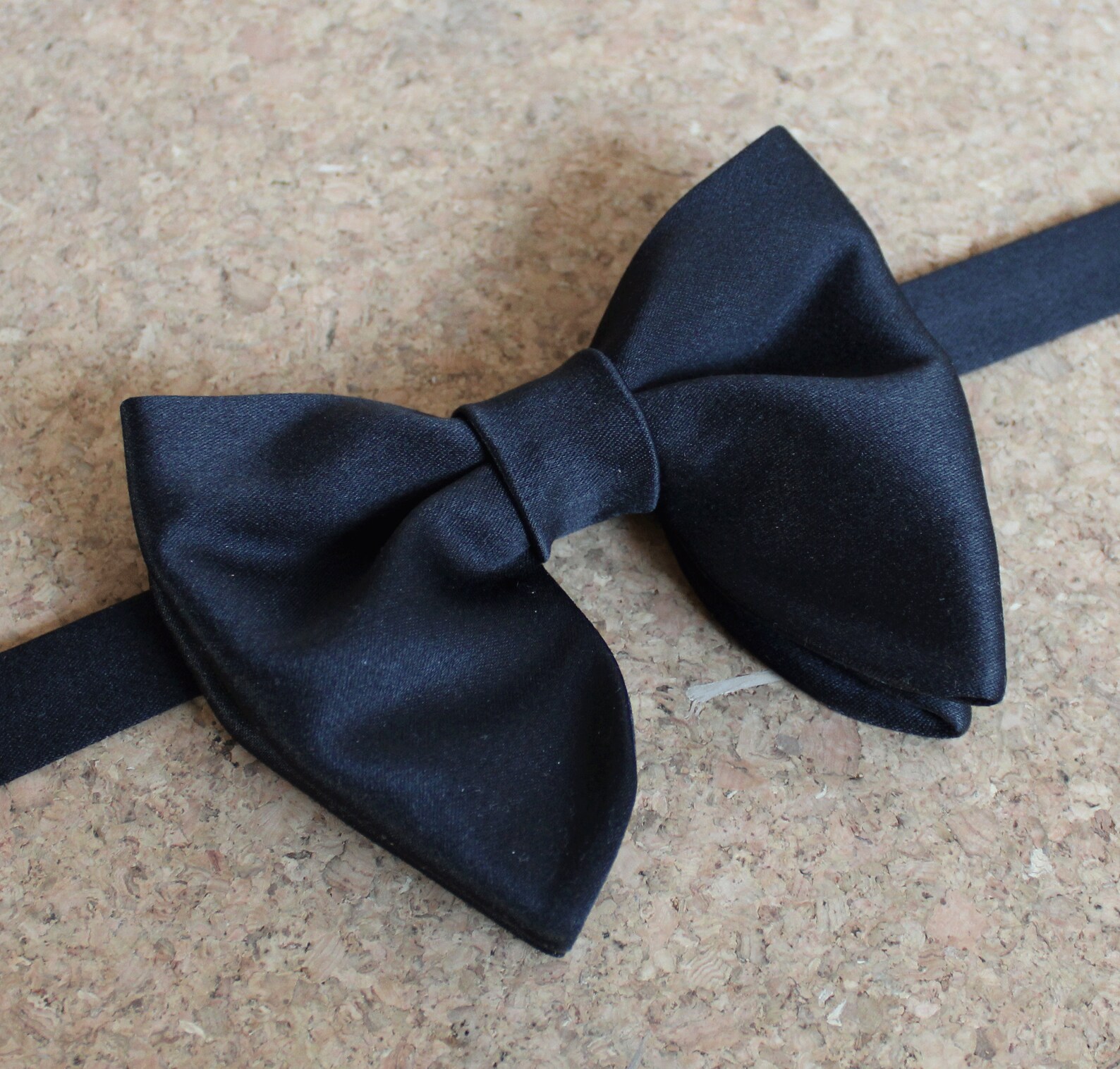 Black Oversized Butterfly Bow Tie / Black Satin Big Bow Tie / - Etsy