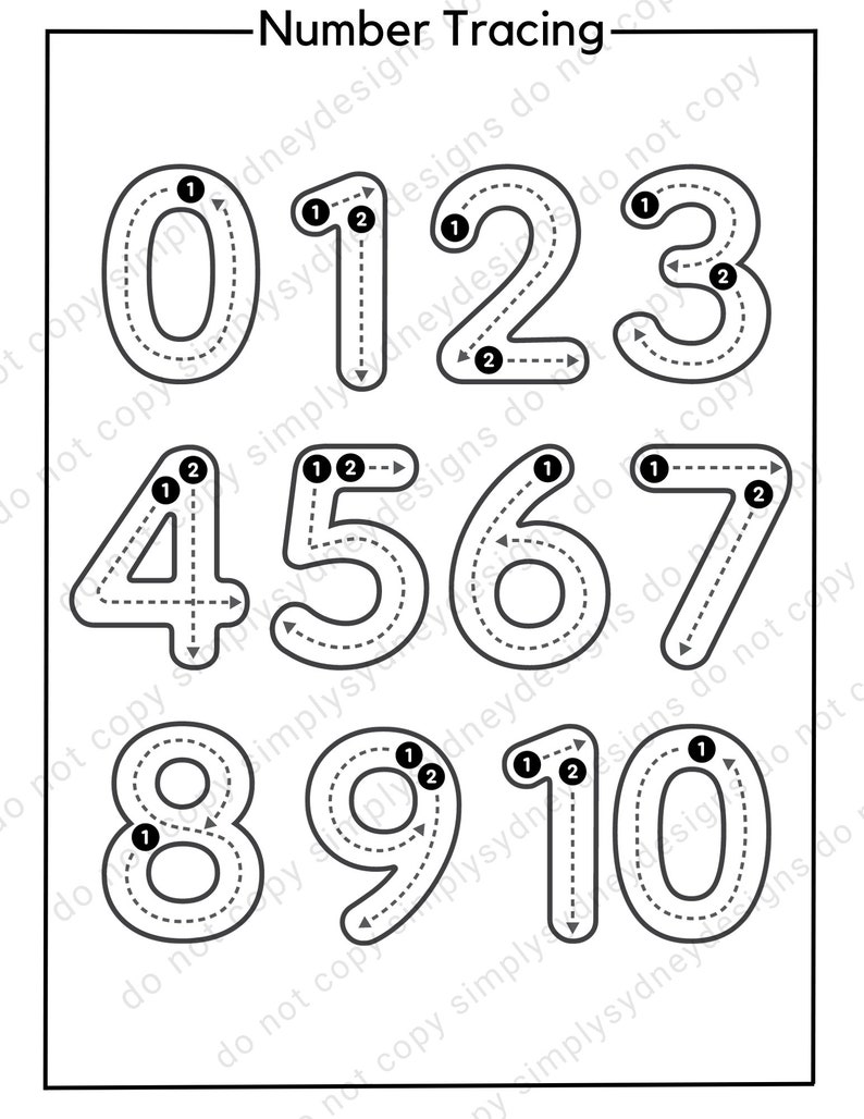 Traceable Letter & Number Worksheets *digital Download* Practice ...