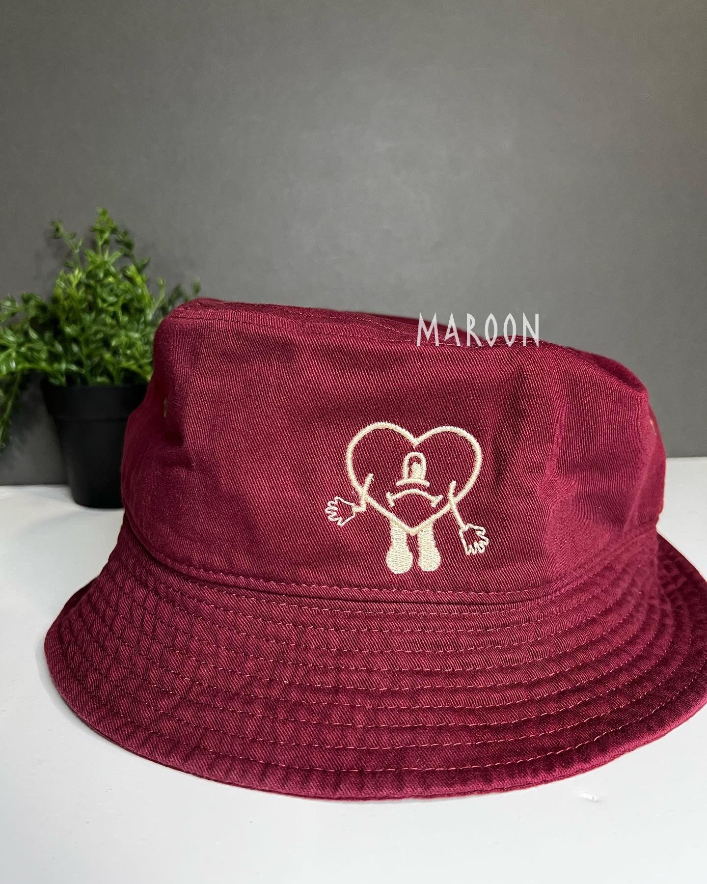 Embroidered Sad Heart Bucket Hat - Etsy UK