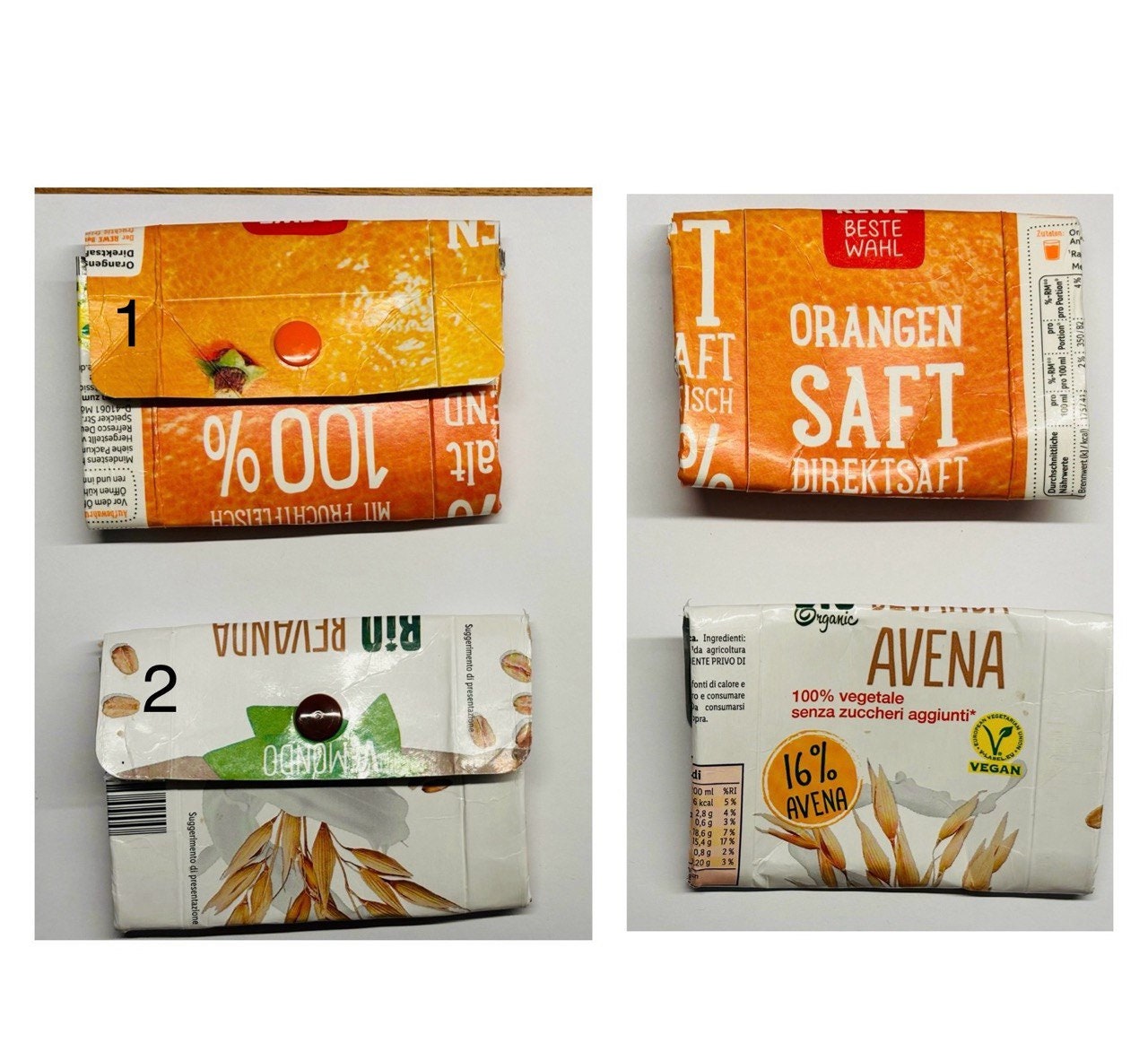 Zero Waste Tetra Pak Recycled Coin Purse BIO Upcycled Pouch Hand Made ...