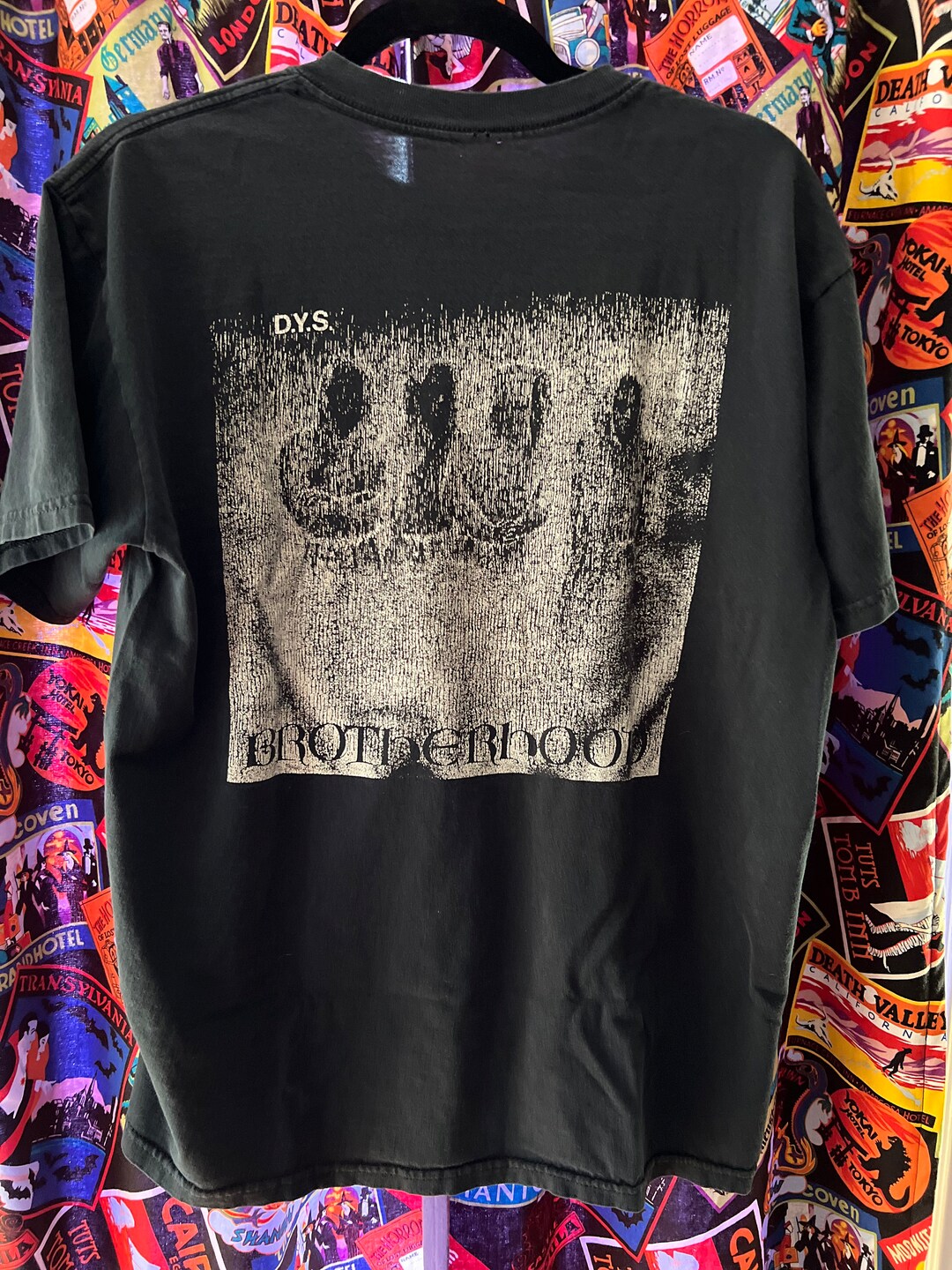 Vintage DYS Brotherhood T-shirt Punk Rock Hardcore Pocket Print Logo ...