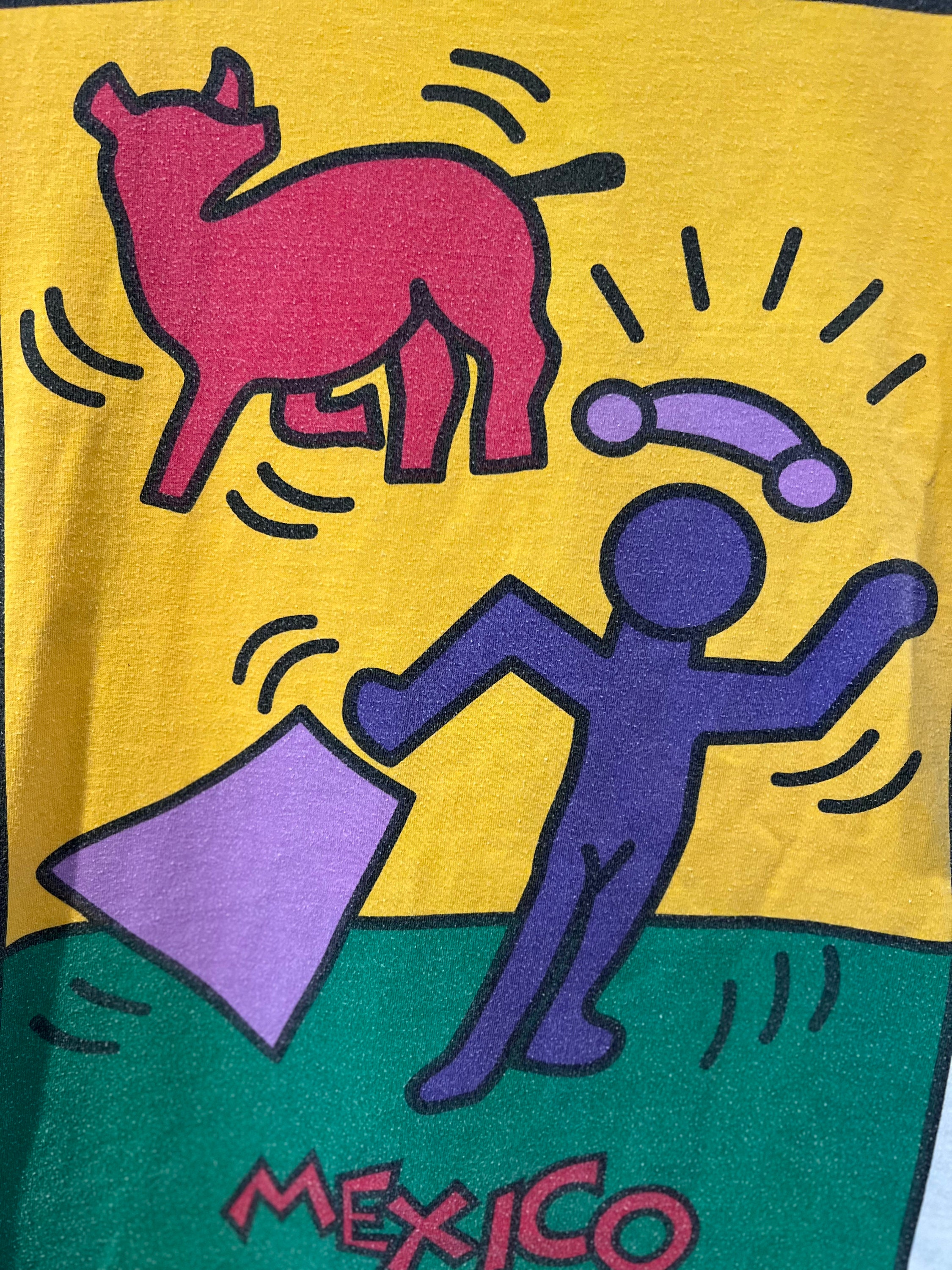 Vintage Keith Haring Mexico Cancun T-shirt XL Art Tee Pop Art Trueno ...