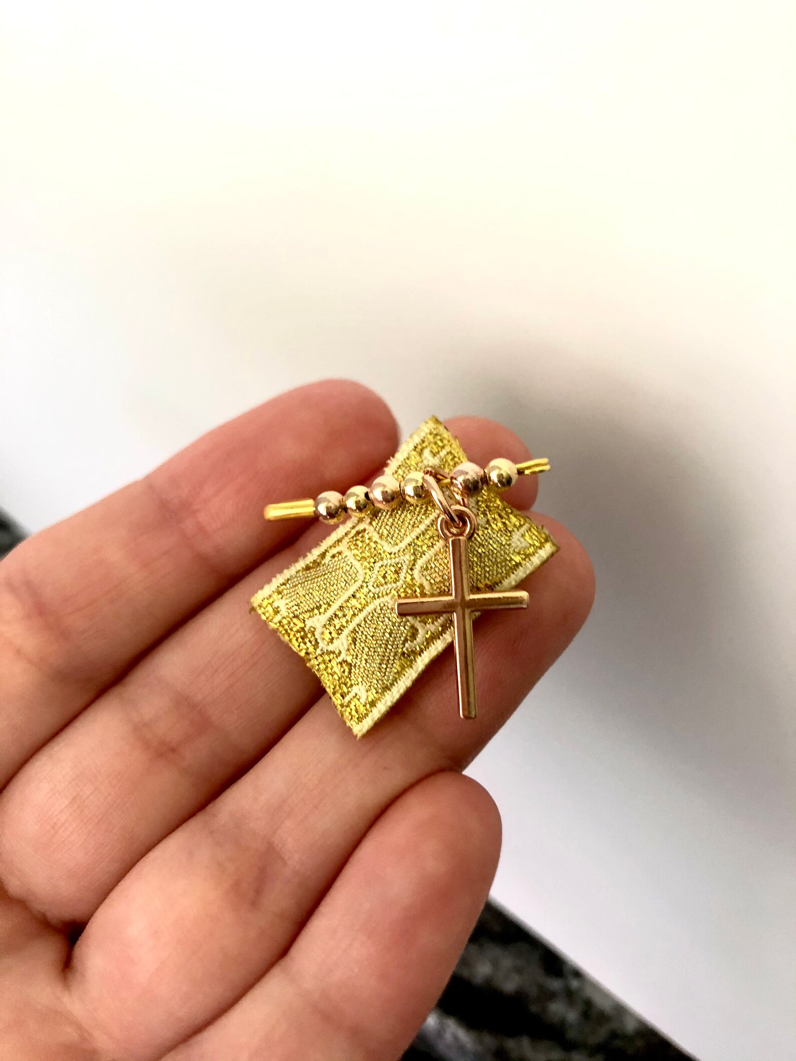 Greek Orthodox Filaxto Pillow Amulet Gold Customizable Pins With Beads ...