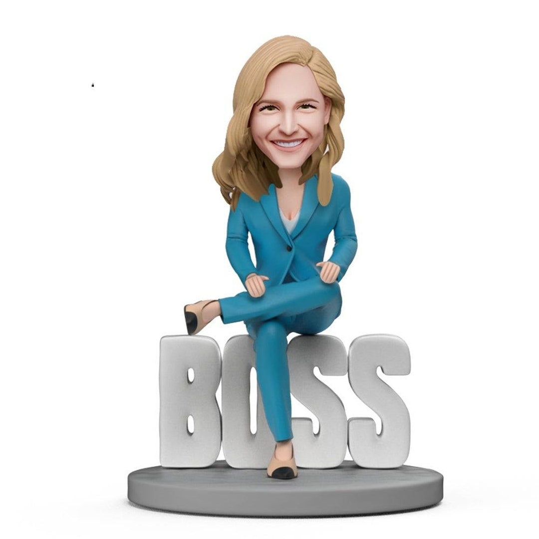 Custom Female Boss Bobblehead: Personalized Polymer Clay Gift - Etsy