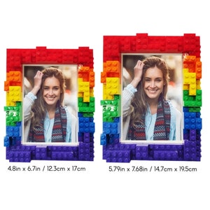 Personalized Building Brick Gradient, Picture Frame Diy Building Block ...