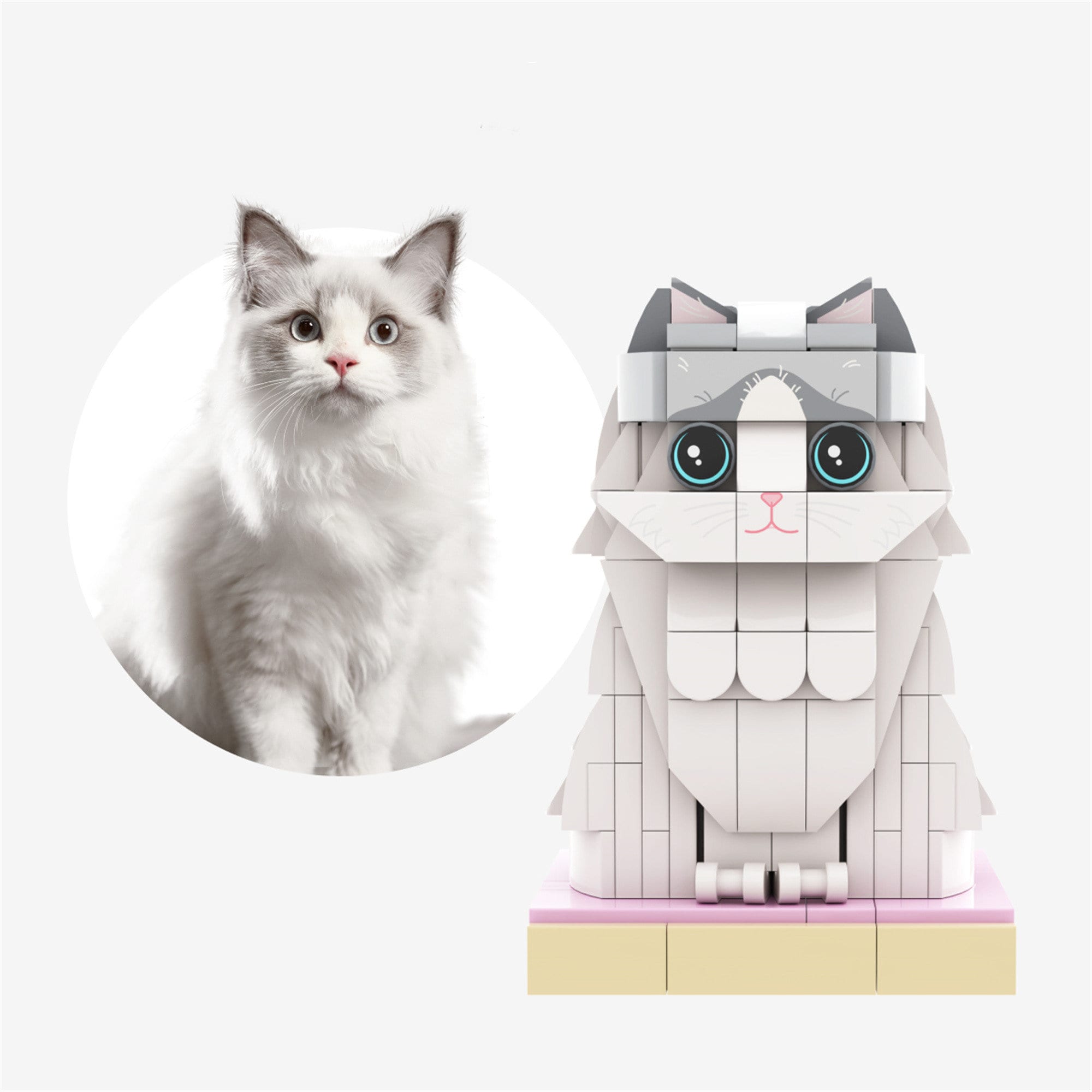 Custom Cat Mini Figure: Personalized Building Brick Pet Portrait - Etsy