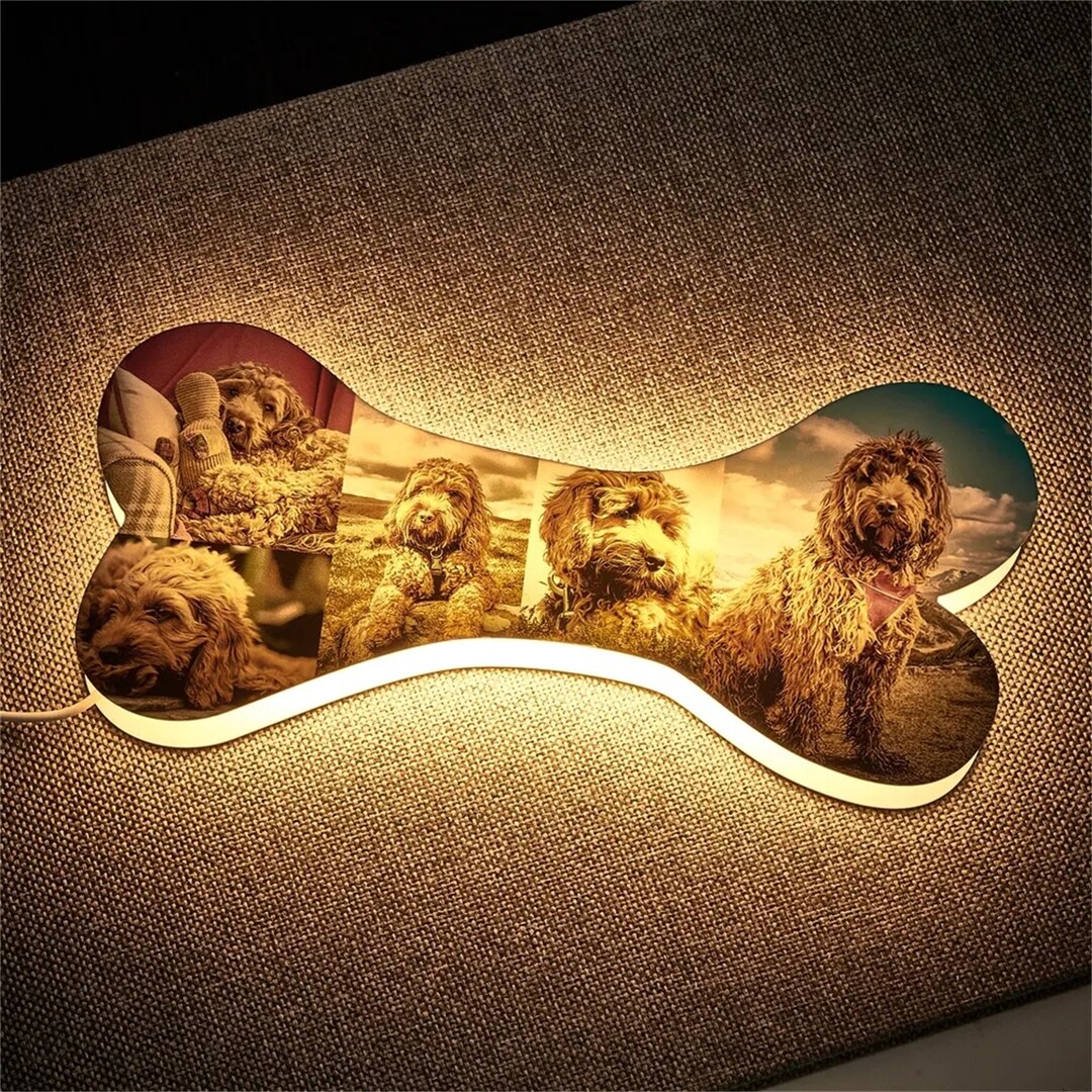 Personalized Bone Night Light With 5 Pictures Custom Led - Etsy
