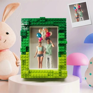 Personalized Building Brick Gradient, Picture Frame Diy Building Block ...