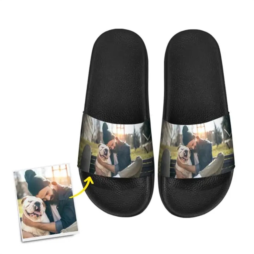 Buy Washable Personalized Slides, Custom Photo Slide Sandals, Custom ...