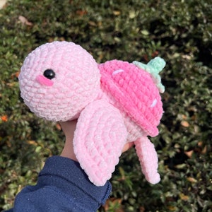 Crochet Strawberry Turtle Pattern PDF Download Beginner Friendly ...