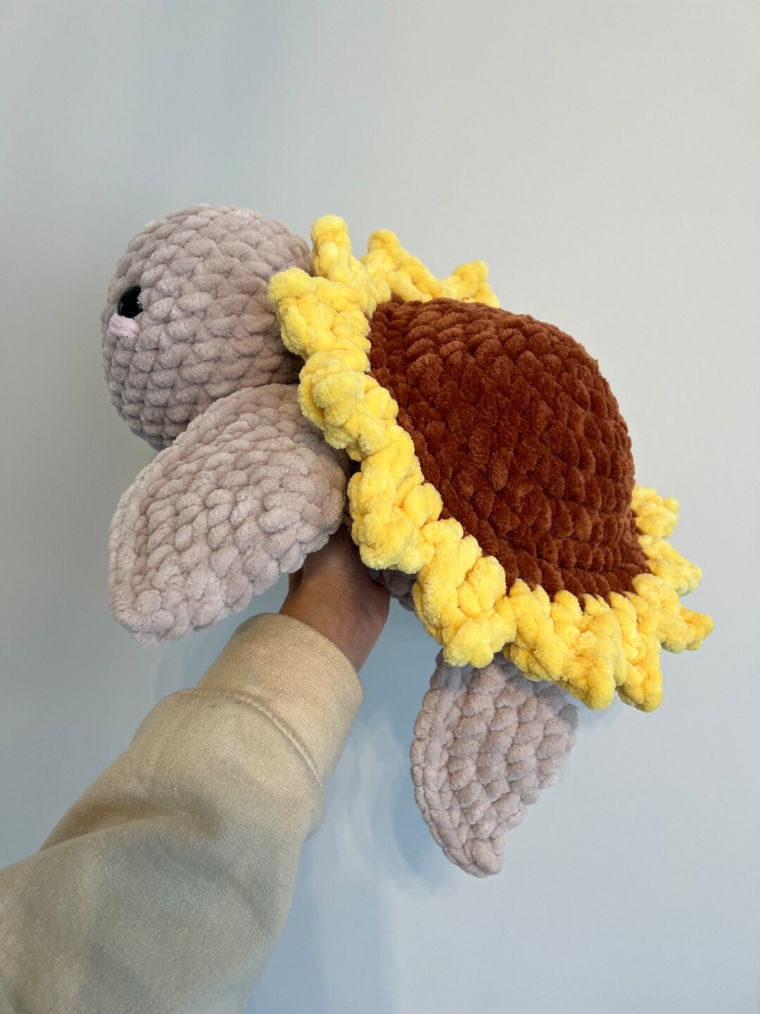 PREORDER Jumbo Sunflower Turtle Crochet Plushie Amigurumi - Etsy