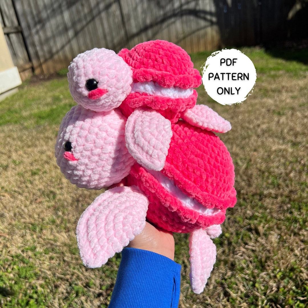 BUNDLE Macaron Turtle Crochet Pattern 2 Sizes Mini and Regular Download Beginner Friendly ...