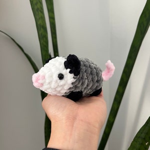 Crochet Possum Pattern NO SEW PDF Download Mini Opossum Keychain Baby ...
