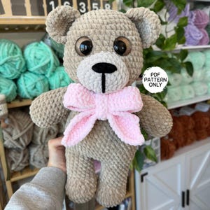Teddy Bear Crochet Pattern Accessories Bundle Amigurumi Valentine's Day ...