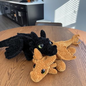 Crochet Dragon Pattern Morningstartail Feathertail Daggertail 2-in-1 ...