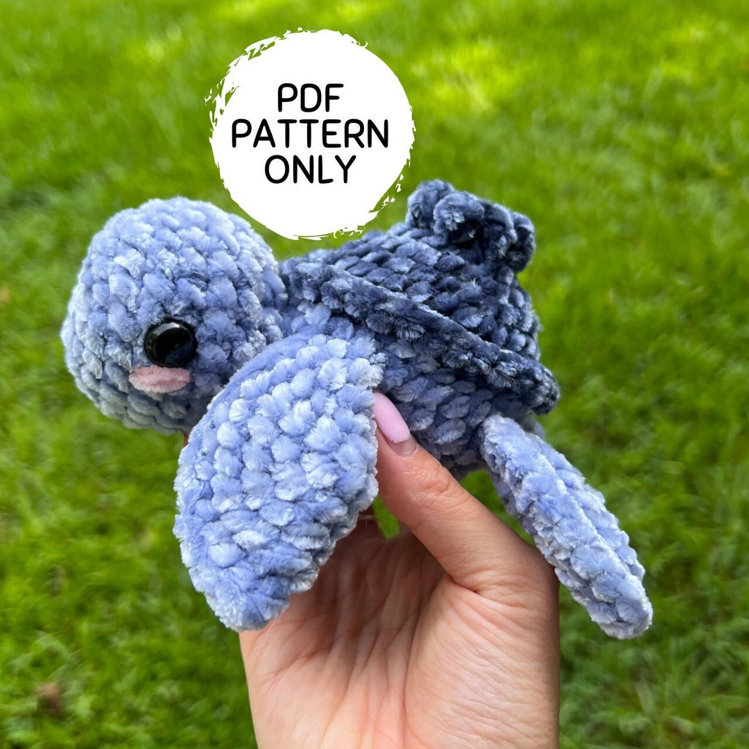 Crochet Mini Blueberry Turtle Pattern PDF Download Beginner Friendly ...