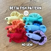 Beautiful Beta Fish Crochet Pattern - Etsy