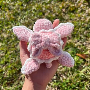 Mini Bow Turtle Crochet Pattern Valentines Day Pattern PDF Ribbon ...