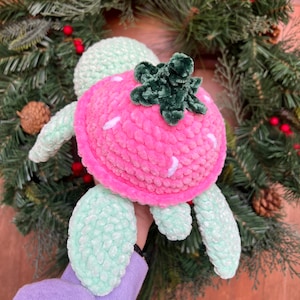 Crochet Strawberry Turtle Pattern PDF Download Beginner Friendly ...