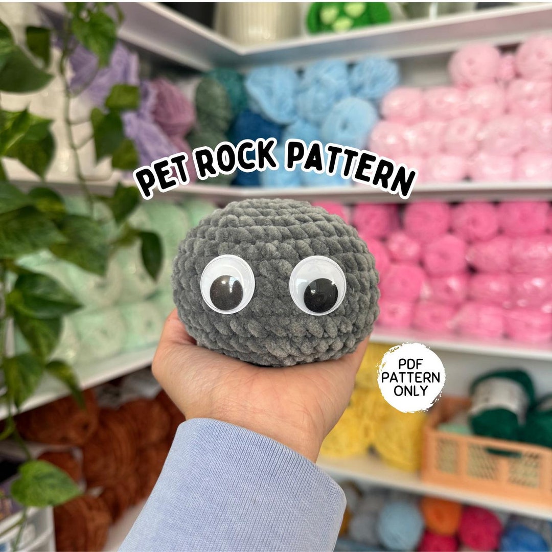 Crochet Pet Rock Pattern Beginner Friendly Amigurumi Rocks Boulder ...