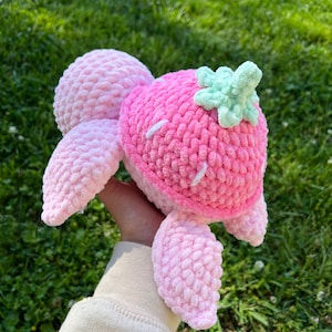 Crochet Strawberry Turtle Pattern PDF Download Beginner Friendly ...