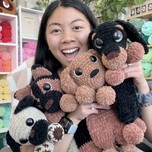 Crochet Dog Snuggler Pattern 4-in-1 Bundle Dachshund Pug German ...