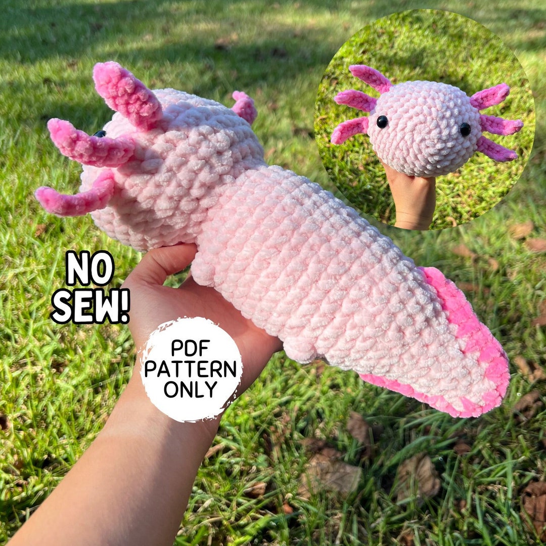 Crochet Axolotl Pattern NO SEW Large Axolotl PDF Download Amigurumi ...